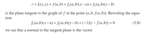 Multivariable Calculus Tangent Planes And Why The Normal Vector Pointed In The Opposite