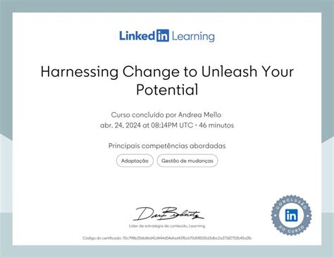 Andrea Mello On Linkedin Certificate Of Completion