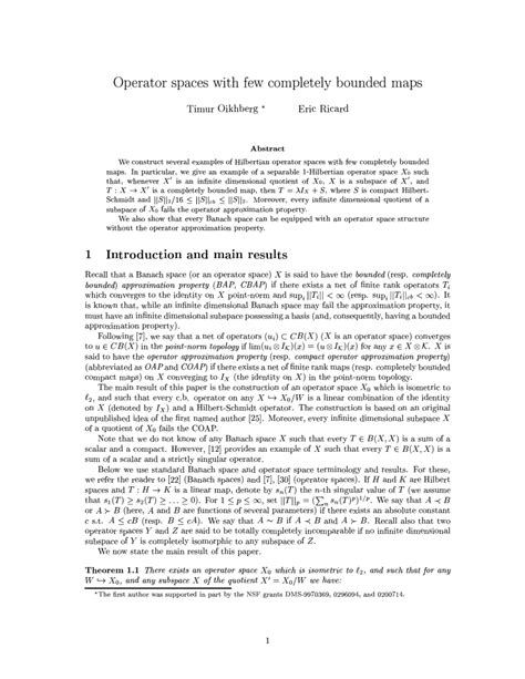 Pdf Operator Spaces With Few Completely Bounded Maps