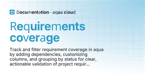 requirements coverage documentation aqua cloud