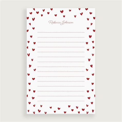 Heart Notepad Etsy