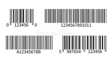 Product Code Line Bar Stickers With Barcode For Scan Uniquecode Bars Retail Reader Vector