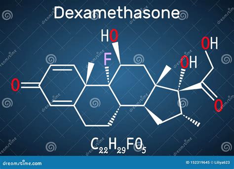Dexamethasone Molecule This Anti Inflammatory Medication Is A Corticosteroid Hormone