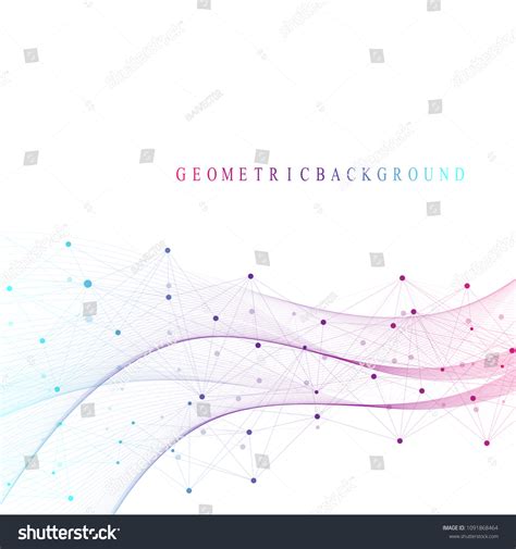 Geometric Abstract Background Connected Lines Dots Stock Vector Royalty Free