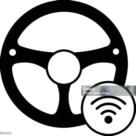 스티어링 액추에이터 컨셉 견고한 기동 구동 휠 벡터 아이콘 디자인 미래 교통 기호 무인 그린 트랜스포트 혁신 표지판 오토노무