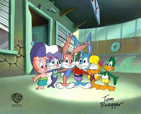 Tiny Toon Adventures Original Production Cel Signed By Tom Ruegger