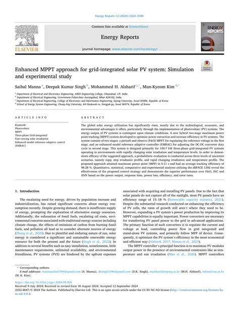 pdf enhanced mppt approach for grid integrated solar pv system