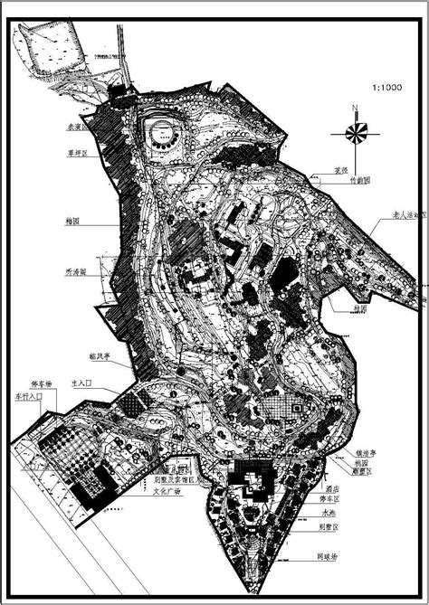 某工厂园林规划平面图园林建筑土木在线