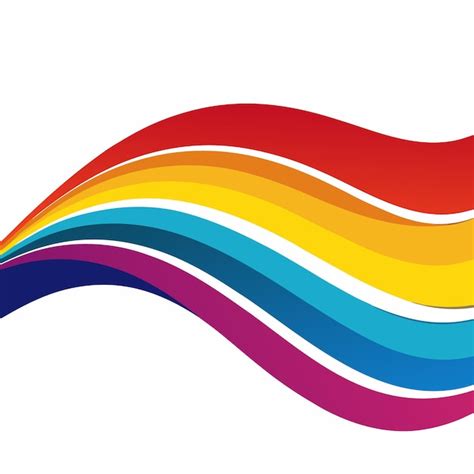 Abstract Background Colorful Wave Effect On White Premium Ai