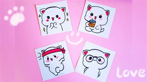 رسم ستيكرز كيفية رسم ملصقات لطيفة رسم سهل Youtube