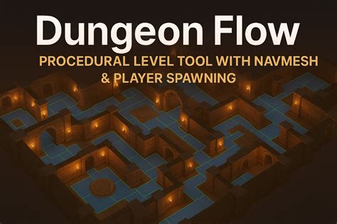 Dungeonflow Procedural Mazedungeon Tool With Navmesh And Player