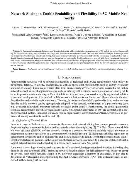 Pdf Network Slicing To Enable Scalability And Flexibility In 5g