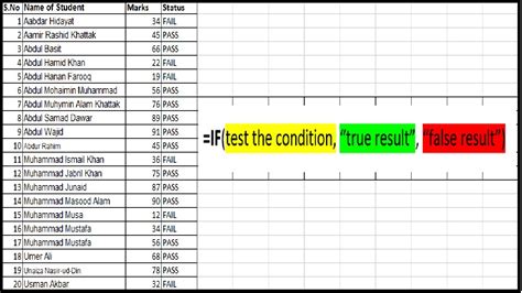 If Else Function Usage In Excel Nested If Youtube