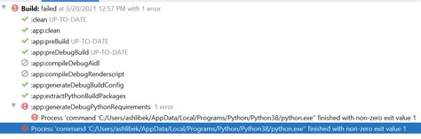 Java Process Command Cusersxxxxpythonexe Finished With Non Zero Exit Value 1 Stack