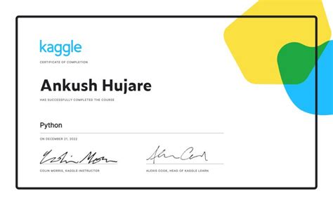 Ankush Hujare On Linkedin Ive Completed The Python Course On Kaggle