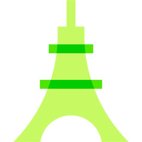 Eiffel Tower Basic Sheer Flat Icon