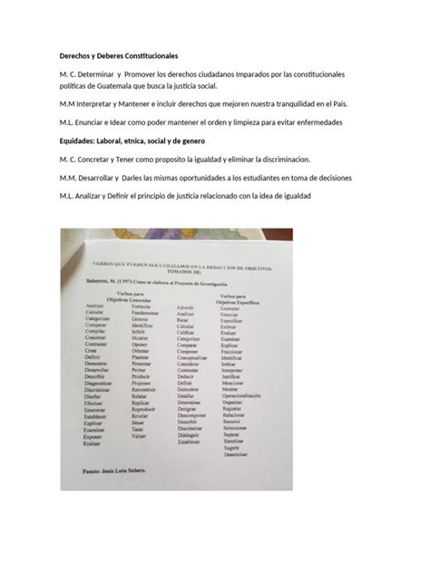 Derechos Y Deberes Constitucionales Pdf