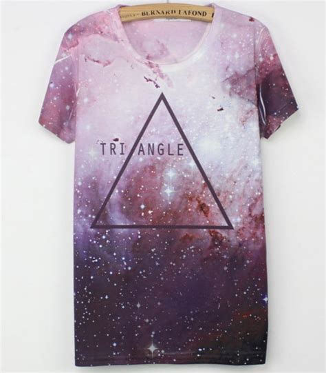 Triangle Space Galaxy Print T Shirt On Luulla