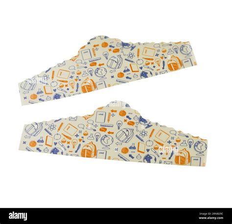 Paper Confectionery Napkin With School Pattern Isolated Over White Background Confectionery