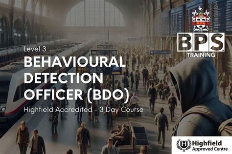 Barham Protection Services Bps Ltd On Linkedin Behavioural Detection Officer Bdo Course