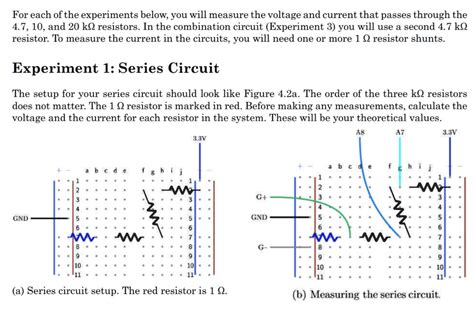 Solved For Each Ofthe Experiments Below You Will Measure The Voltage