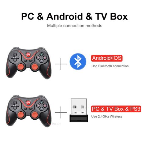 T X Wireless Joystick Gamepad PC Game Controller Support Bluetooth BT Joystick