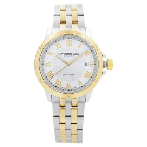 Raymond Weil Tango 41 Two Tone Steel White Dial Quartz Mens Watch 8160