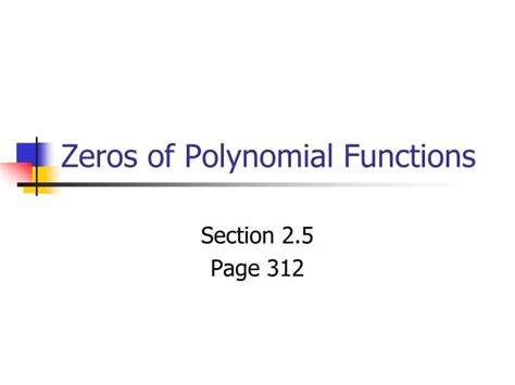 Ppt Zeros Of Polynomial Functions Powerpoint Presentation Free