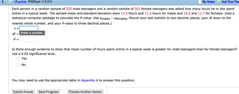 Solved Points PODStat E My Notes Ask Your Tea Chegg Com