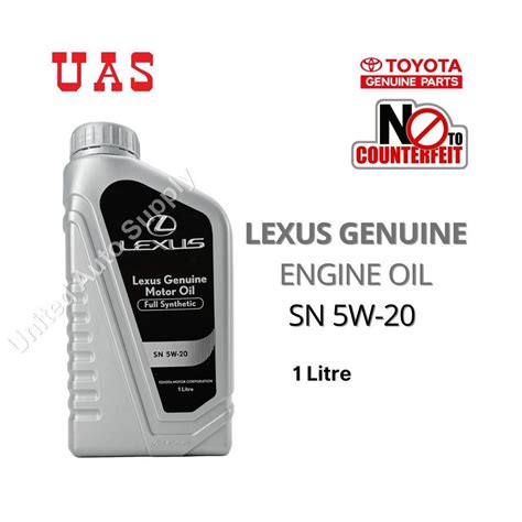 Toyota Lexus Genuine 5w20 Fully Synthetic Engine Oil 1 Litre Shopee