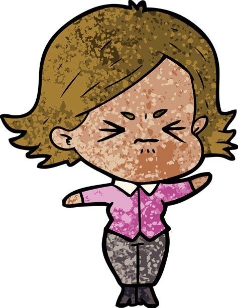 Cartoon Angry Girl 45177264 Png