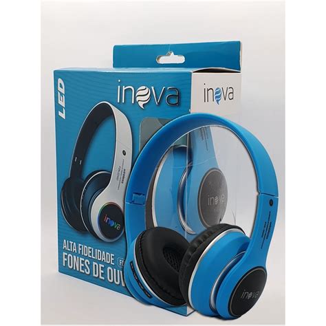 Fone De Ouvido Headset Sem Fio Bluetooth Com Led Shopee Brasil