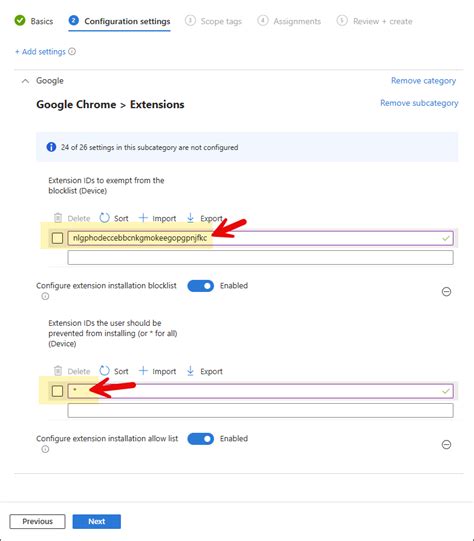 Block Whitelist Chrome Extensions Using Intune