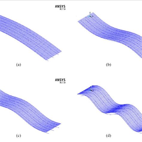 Mode Shapes Obtained By Program Ansys A 1st Mode Shape B 2nd Mode