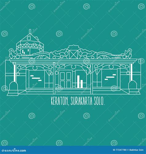 Indonesia Yogyakarta Surakarta Historic Building Keraton Stock Vector