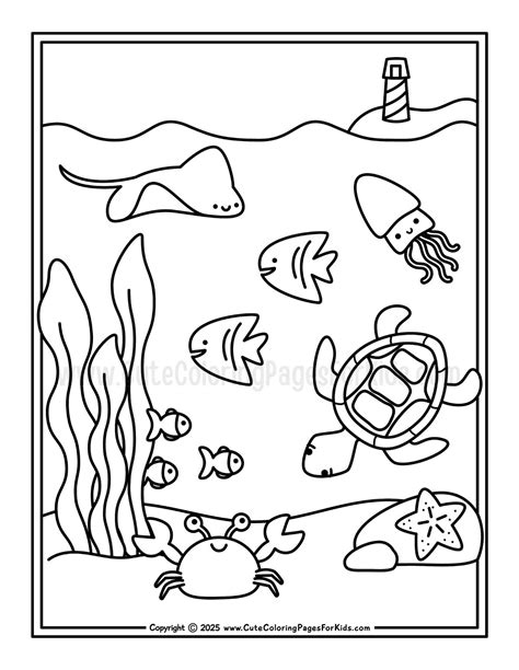 Ocean Coloring Pages Free Pdf Printables Coloring Feel