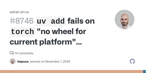 `uv Add` Fails On `torch` No Wheel For Current Platform Docker Linux On Mac Arm · Issue 8746