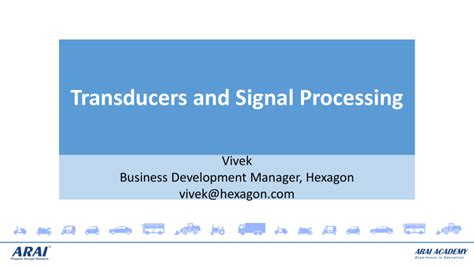 Transducers And Signal Processing Sound And Acoustics