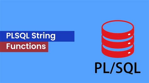 Oracle Plsql String Functions With Examples String Functions Gologica Youtube