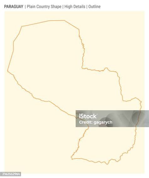 파라과이 평야 국가지도 높은 세부 사항 윤곽선 스타일 파라과이의 모양 벡터 일러스트 레이 션 0명에 대한 스톡 벡터 아트 및 기타 이미지 Istock
