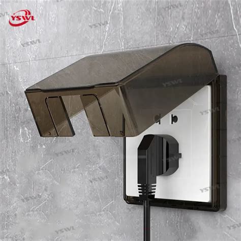 YSWL Wall Switch Socket Outlet Waterproof Cover Waterproof Box Socket Box Black Dust Cover