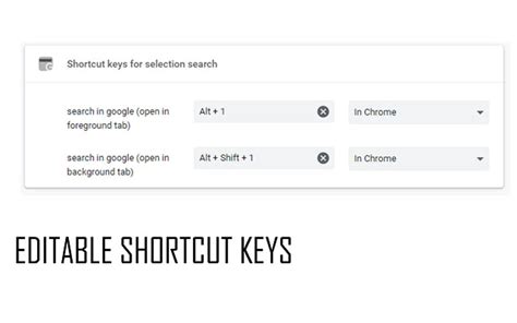 Shortcut keys for selection search para Google Chrome Extensión Descargar
