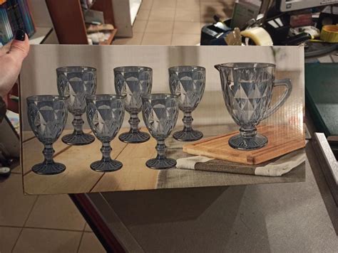 Набір стаканів фужерів товсте скло бокали з графіном — ціна 1560 грн у каталозі Келихи і фужери