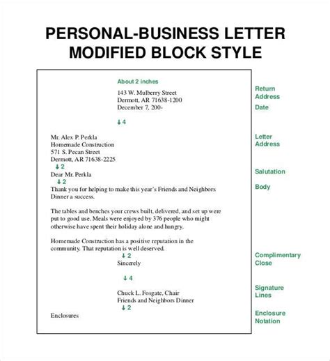 Formal Letter Format Block Style Birthday Letter