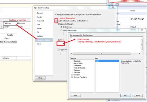 Reporting Services How To Interactive Sort By Aggregate Calculated Columns In Ssrs 2008