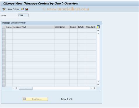 OFPM SAP Tcode Change Message Control