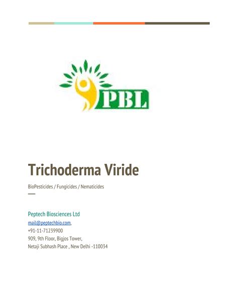Trichoderma Viride 1 5 W P Tricho Pep V Method Of Application