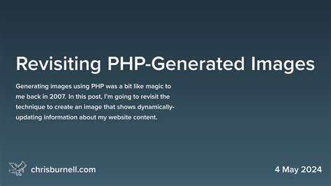 Revisiting Php Generated Images · Chris Burnell