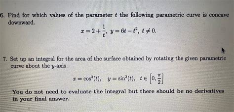 Solved Find For Which Values Of The Parameter T The Chegg