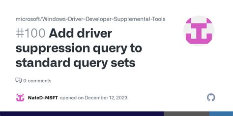 Add Driver Suppression Query To Standard Query Sets Issue Microsoft Windows Driver